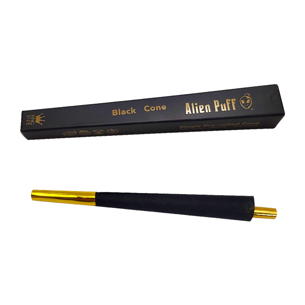 24 Alien Puff Black & Gold King Size Pre-Rolled Black Cones ( HP193AP ...