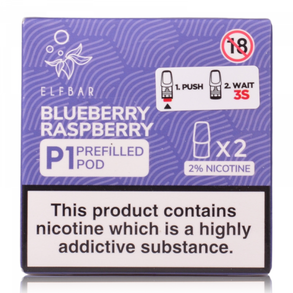 Elf Bar Prefilled Pods P1 Blueberry Raspberry – Scarlett Vapes